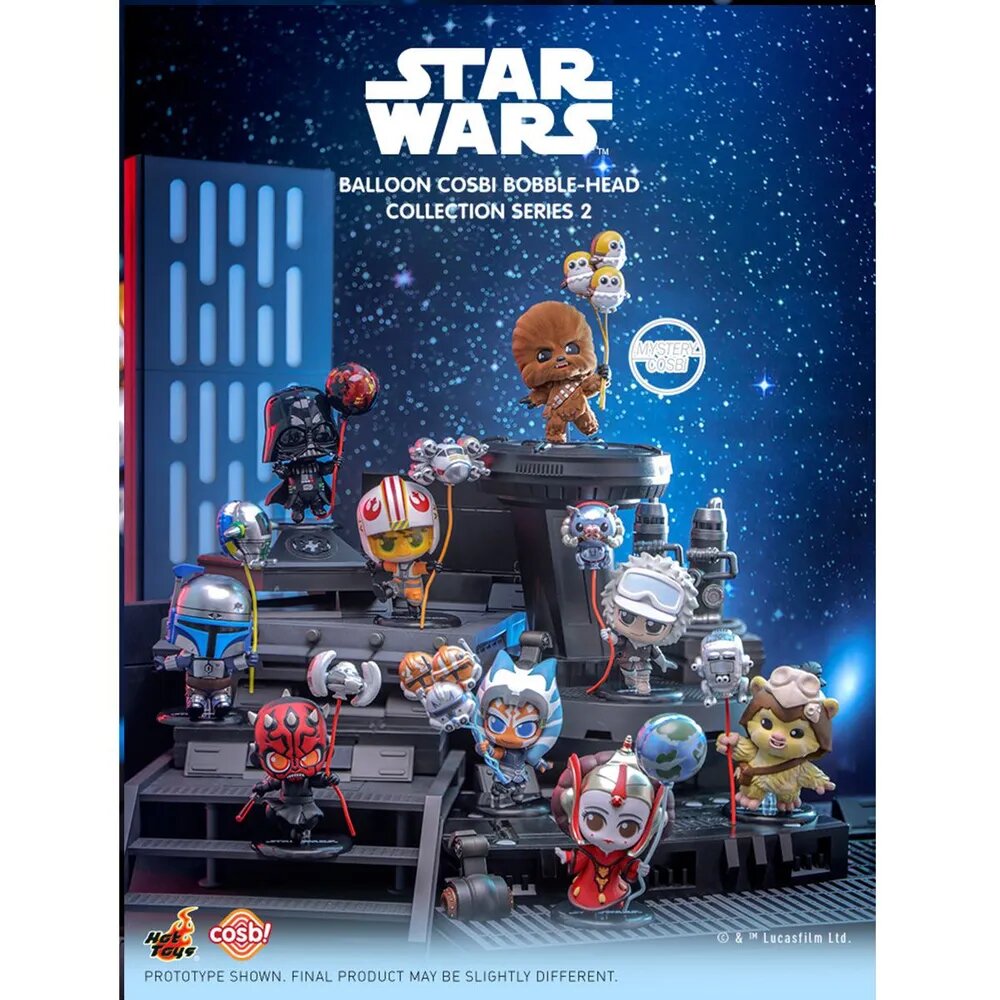 HIPLAY Hot Toys Star Wars Balloon, коллекция фигурок с качающейся головой Cosbi Series 2, фигурка-сюрприз (1 случайная шт.)