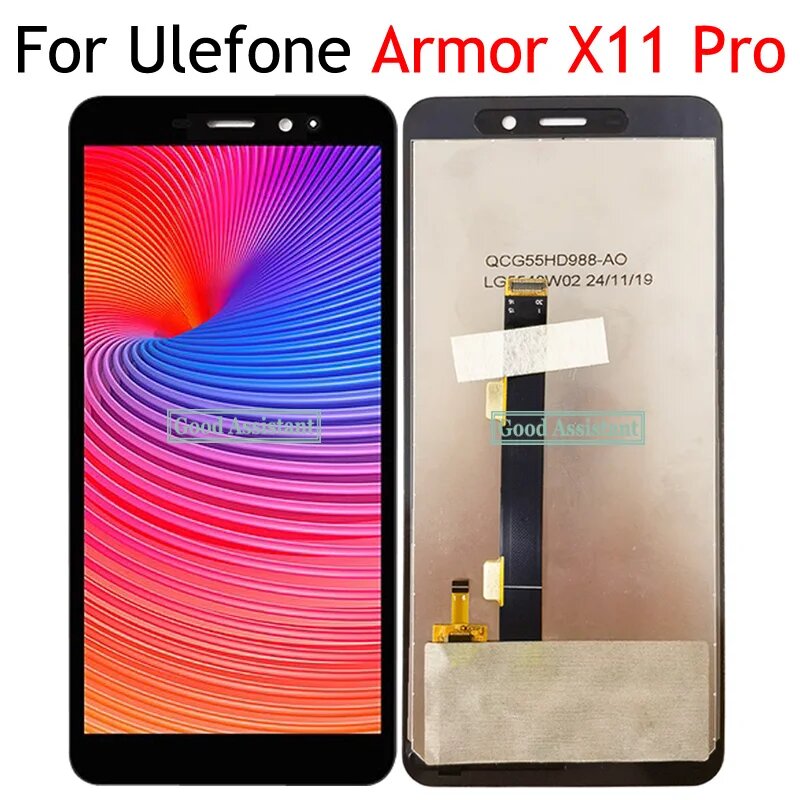 5,5-дюймовый черный для Ulefone Armor X3 X5 X9 X10 X11 X5 Pro X9 Pro X10 Pro X11 Pro ЖК-дисплей с цифровым преобразователем сенсорного экрана в сборе