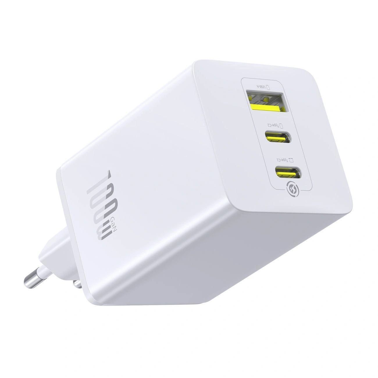 Сетевое зарядное устройство Baseus EnerFill FE11 Fast Charger 2C+U 100W Moon White