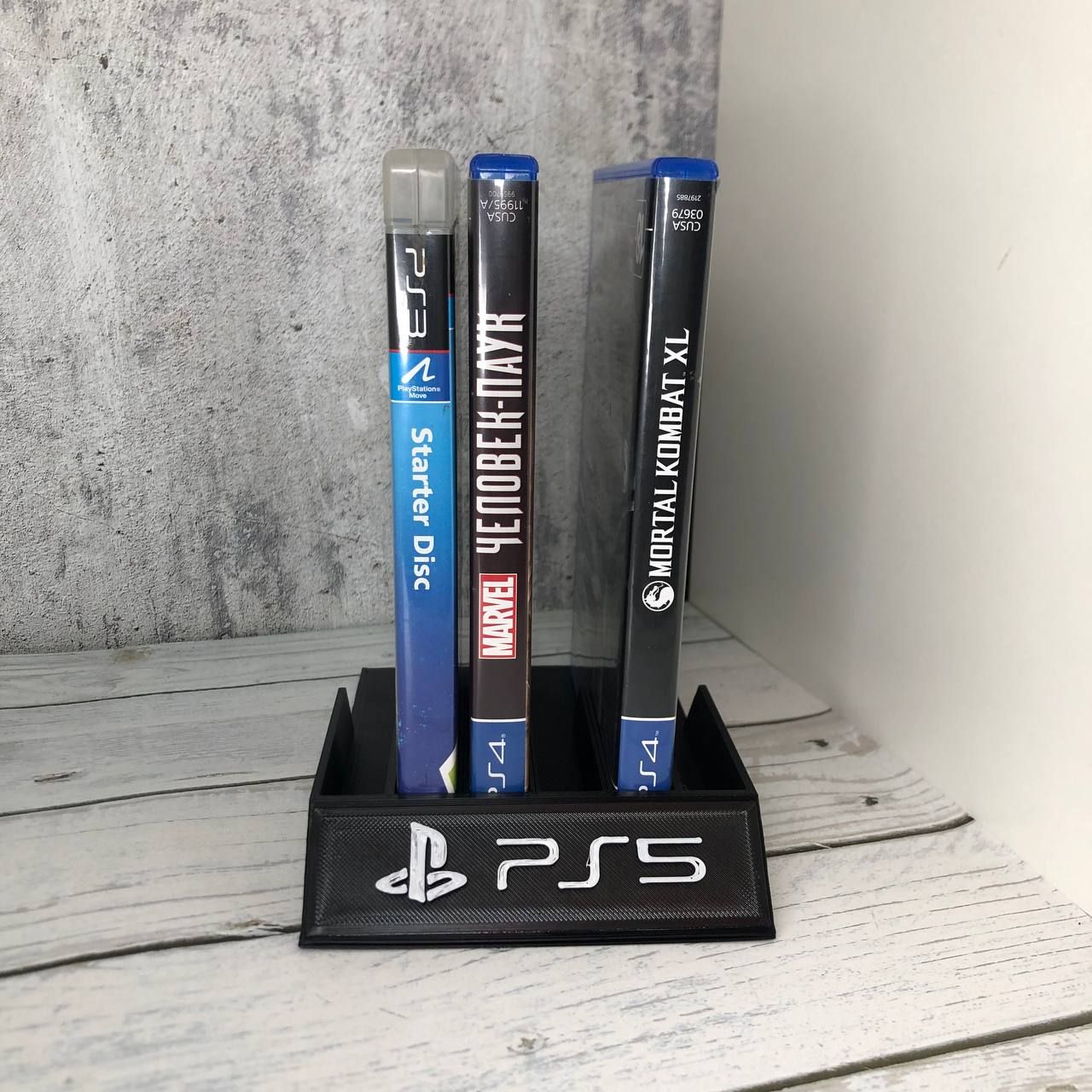 Подставка для дисков PS5 PS4 PlayStation черная