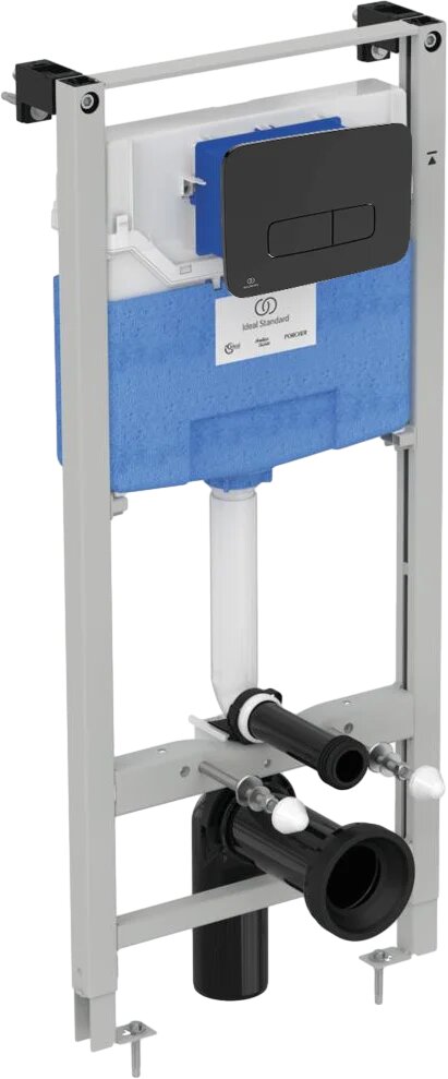 Инсталляция с кнопкой Ideal Standard ProSys R0308A6 50 см, крепление к стене/к полу, кнопка для унитаза черная, матовая