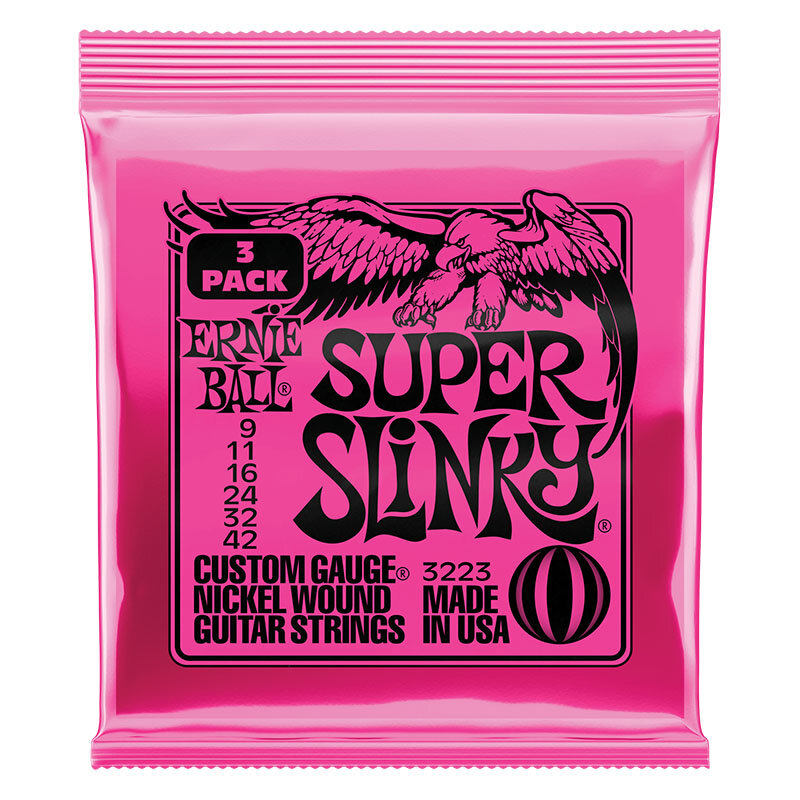 Ernie Ball 9-42 Super Slinky 3223, 3 комплекта2390