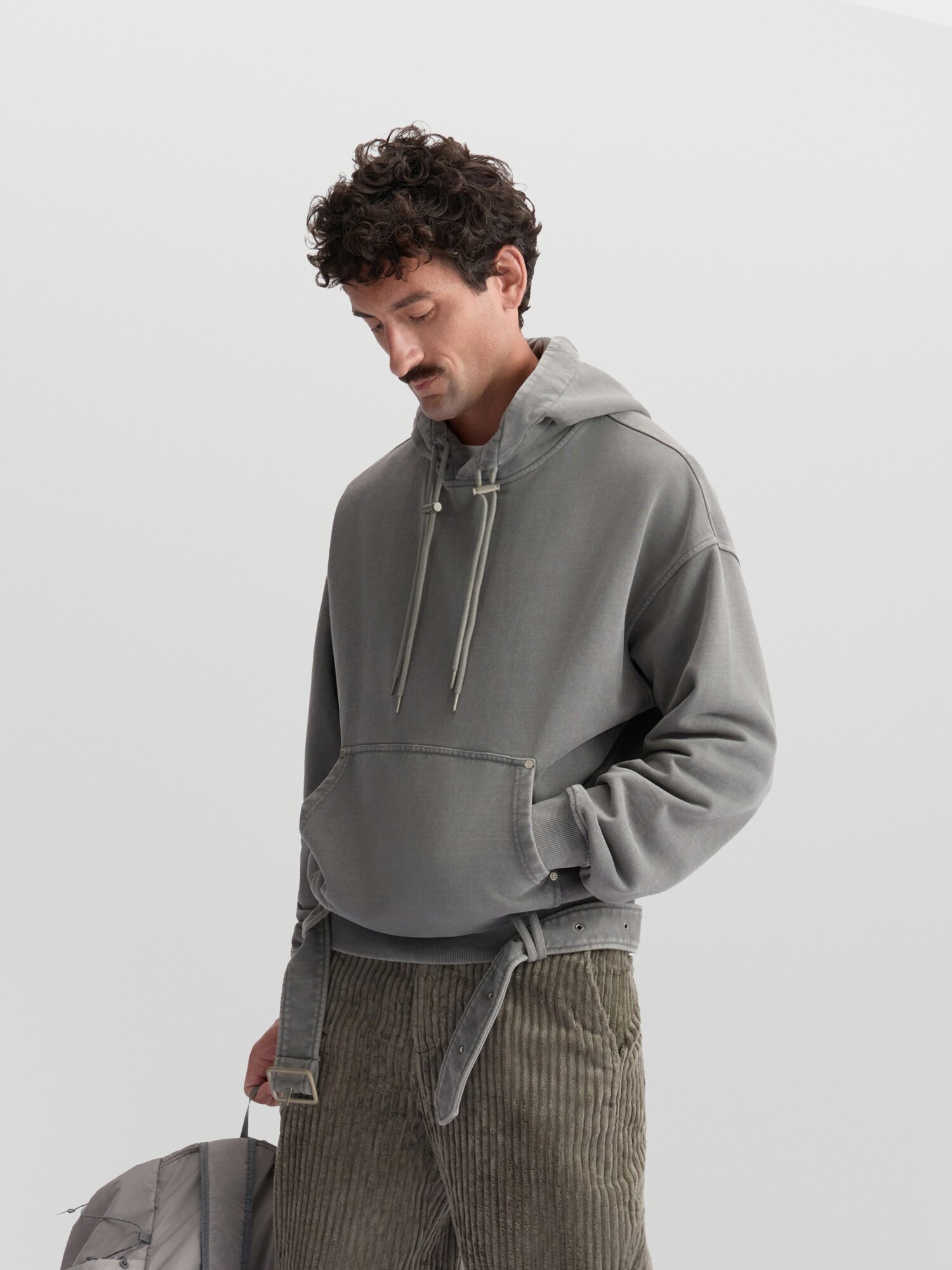 Худи MUTED oversize из футера c ремнём, линейка UnMUTED