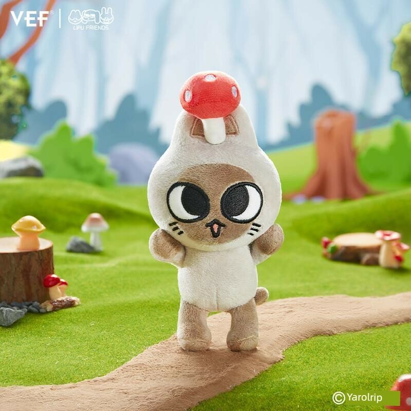 Фигурка серии VEF Siamese Lippu 'Confused Lippu' в слепой коробке, плюшевая игрушка (1 шт.)
