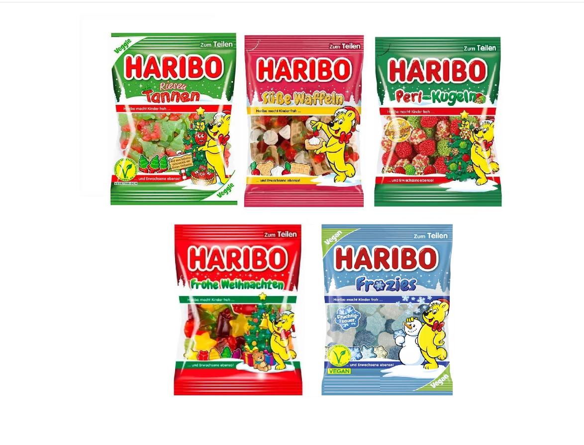 Новогодний набор мармелада HARIBO , ( 5 уп.), Германия