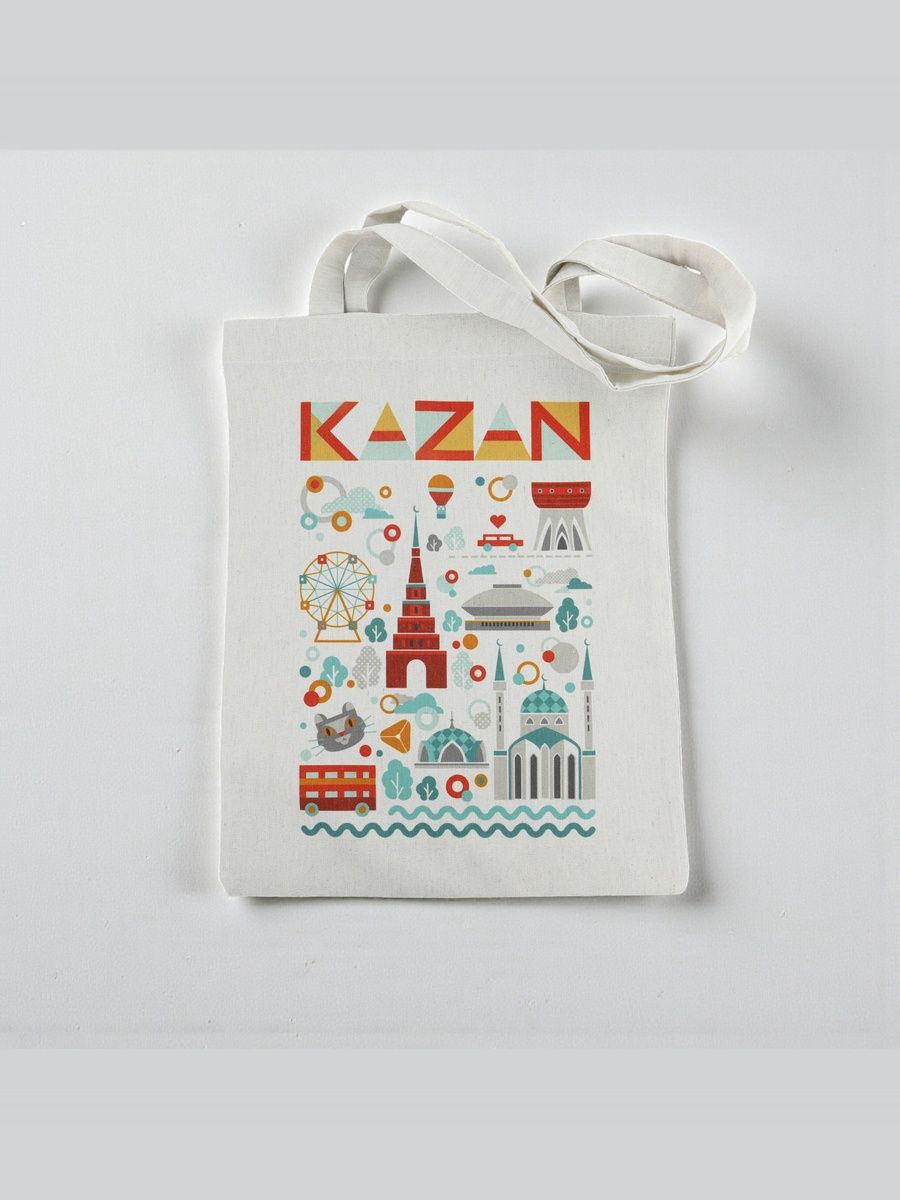 Сумка шоппер на плечо "KAZAN" - Городские шедевры на вашем плече!