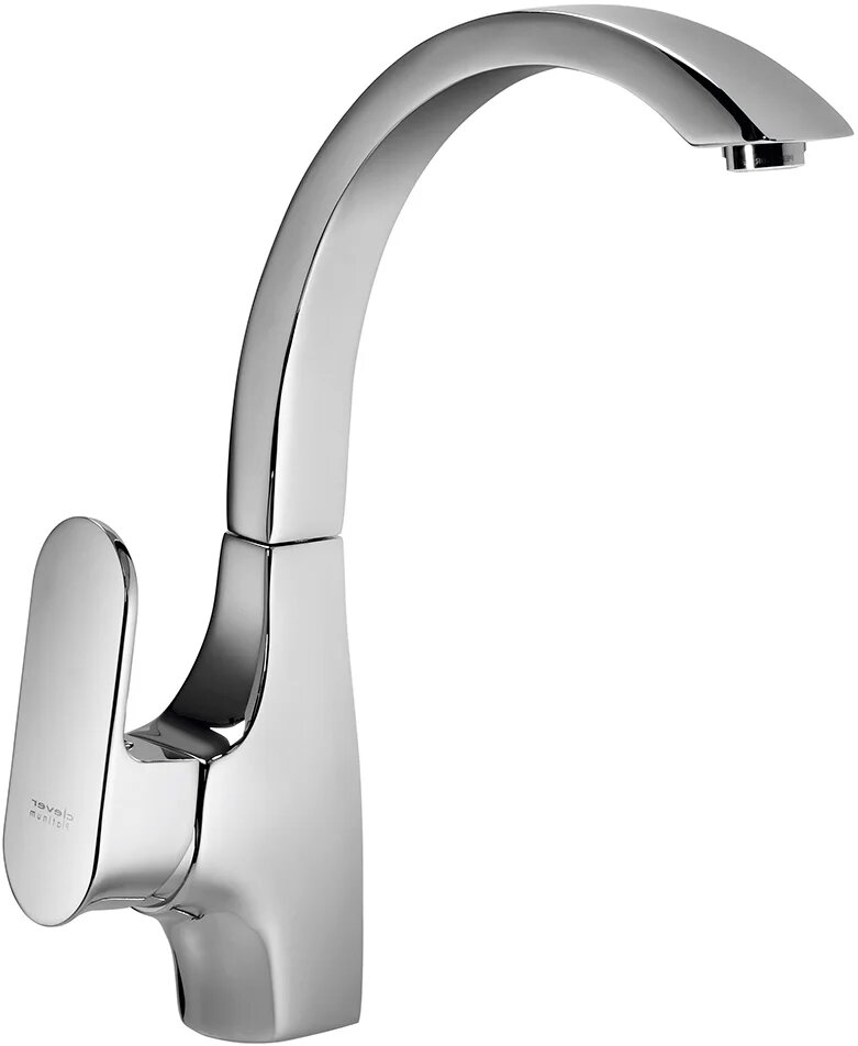 Смеситель для кухни Clever Selene 98014 с поворотным изливом, хром, глянцевый, однорычажный, латунный, с керамическим картриджем