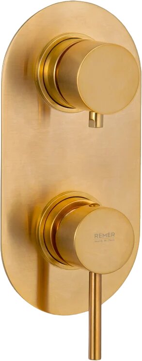 Встраиваемый смеситель для душа и ванны Remer X Style X93KB золото брашированное