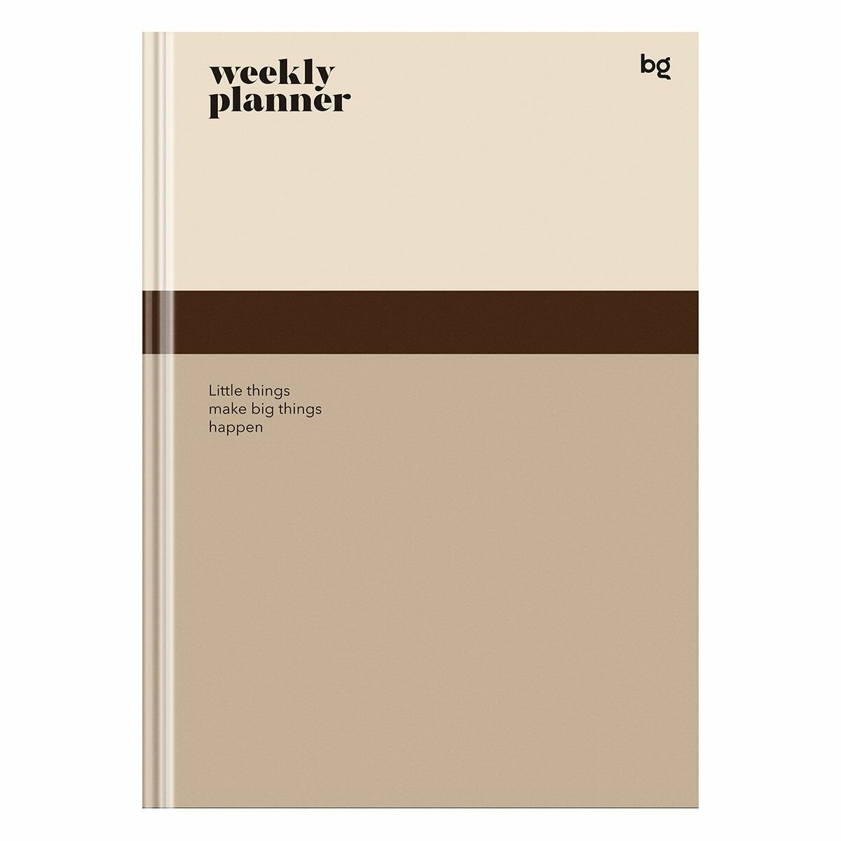Планер школьный 1-11 классы BG "Weekly planner. Beige", 64 листа, твердая обложка, матовая ламинация (Пш5т64_лм 06330)