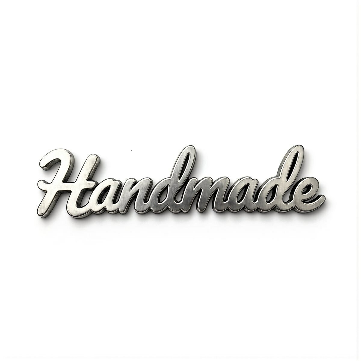 Металлическая табличка Handmade размером 30 на 7 мм для сумок одежды обуви аксессуаров рукоделия, Стальной цвет