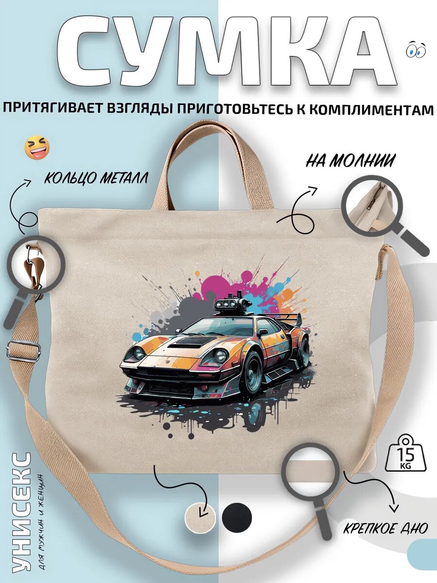 Сумка шоппер  DeTomaso Pantera спорткар