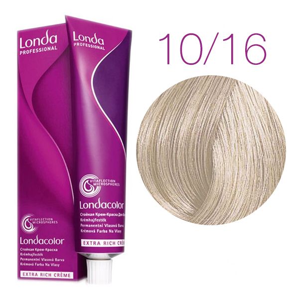 Londa Professional Стойкая краска для волос 10/16 яркий блонд пепельно-фиолетовый / краска для волос лонда