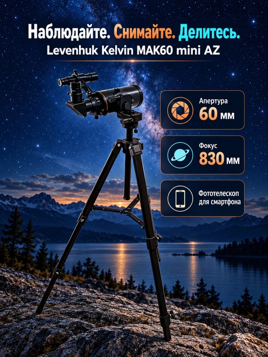 Фототелескоп Levenhuk Kelvin MAK60 mini AZ