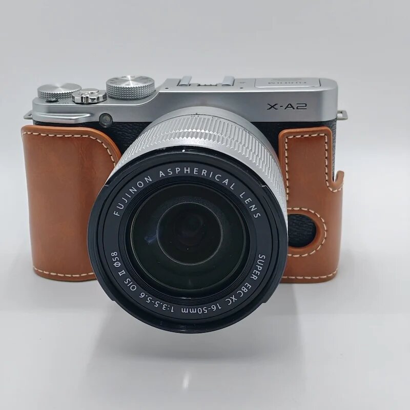 Коричневый чехол для камеры Fujifilm X-M1 X-A1 X-A2 X-A3 X-A5 X-A7