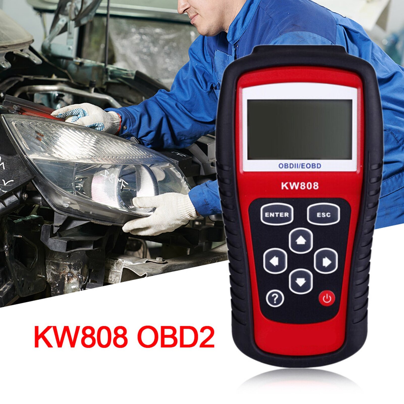 MaxiScan KW808 OBDII EOBD сканер автомобильный считыватель кодов тестер диагностический