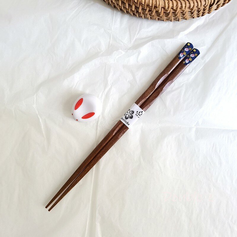 Японские палочки для еды с ручкой в виде кролика из нефрита, железные, деревянные, заостренные, нескользящие, для одного человека, одна пара, домашние, для пар, набор из 2 пар, устойчивые к плесени, палочки для суши