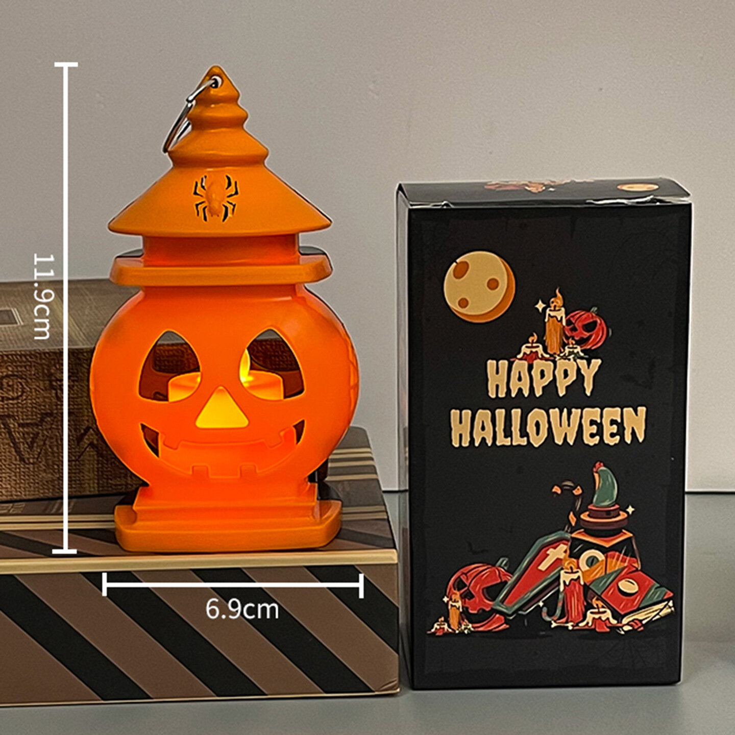 Тыквенный фонарь на Хэллоуин, ручной светильник в виде замка, светящийся тыквенный фонарь для детей, праздничное украшение, декоративный светильник