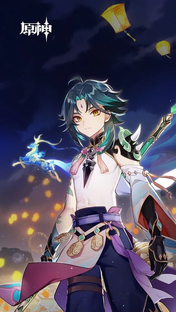 Алмазная Мозаика "Геншин Импакт Сяо" 40X50 См Алмазная Вышивка / Картина Стразами Подарков / Украшения