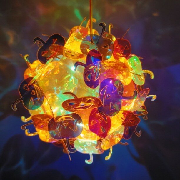 Цветочные фонарики, ослепительные лазерные ручные фонарики, золотое световое покрытие, ручная работа, 10 см (маленький размер), набор материалов для фонарей