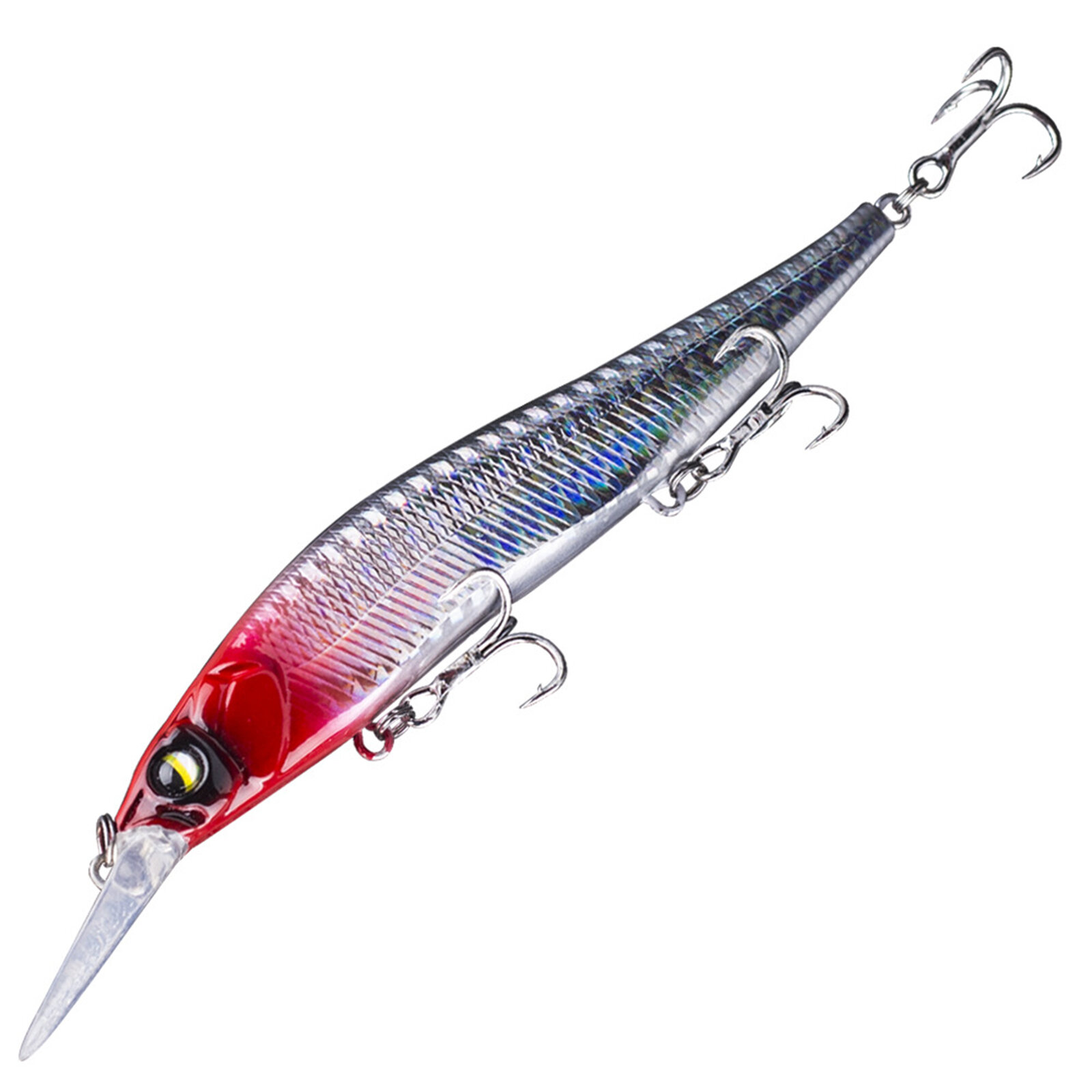 Jerkbaits для Bass с трелёвым крючком Medium Diving Minnow Fishing Lure Hard Artificial Bait Swing Bass Lure Jerkbait Fishing Gear 13.5cm 14.7g 6 colours ABS Stainless steel #8 treble hook Floating Crank depth 0-3m