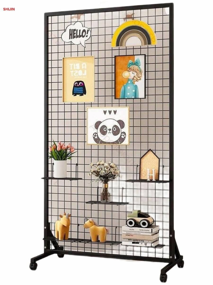 QIKIOB Торговая стойка сетчатая Есть крючки , Удобные для небольших выставок, 600х1200 mm.