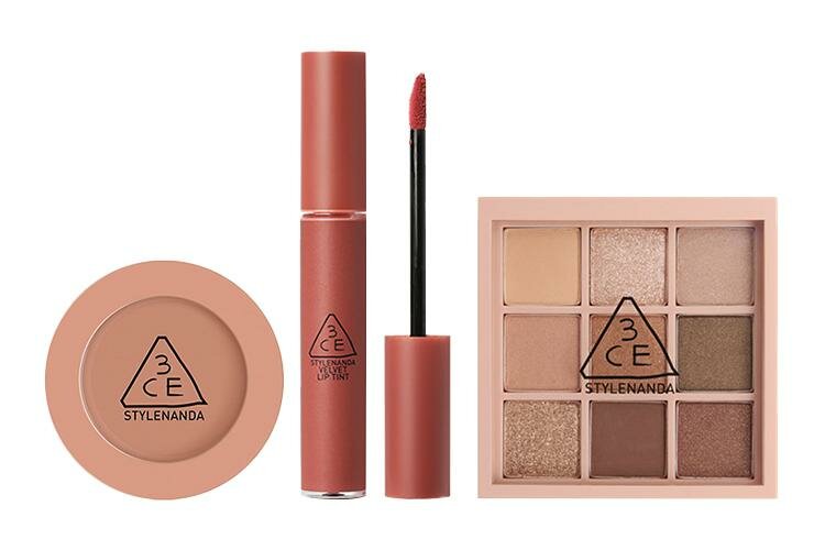 Антивозрастной набор макияжа женский 3CE Champion Velvet Matte Complexion, мягкий и полупрозрачный, 3 предмета