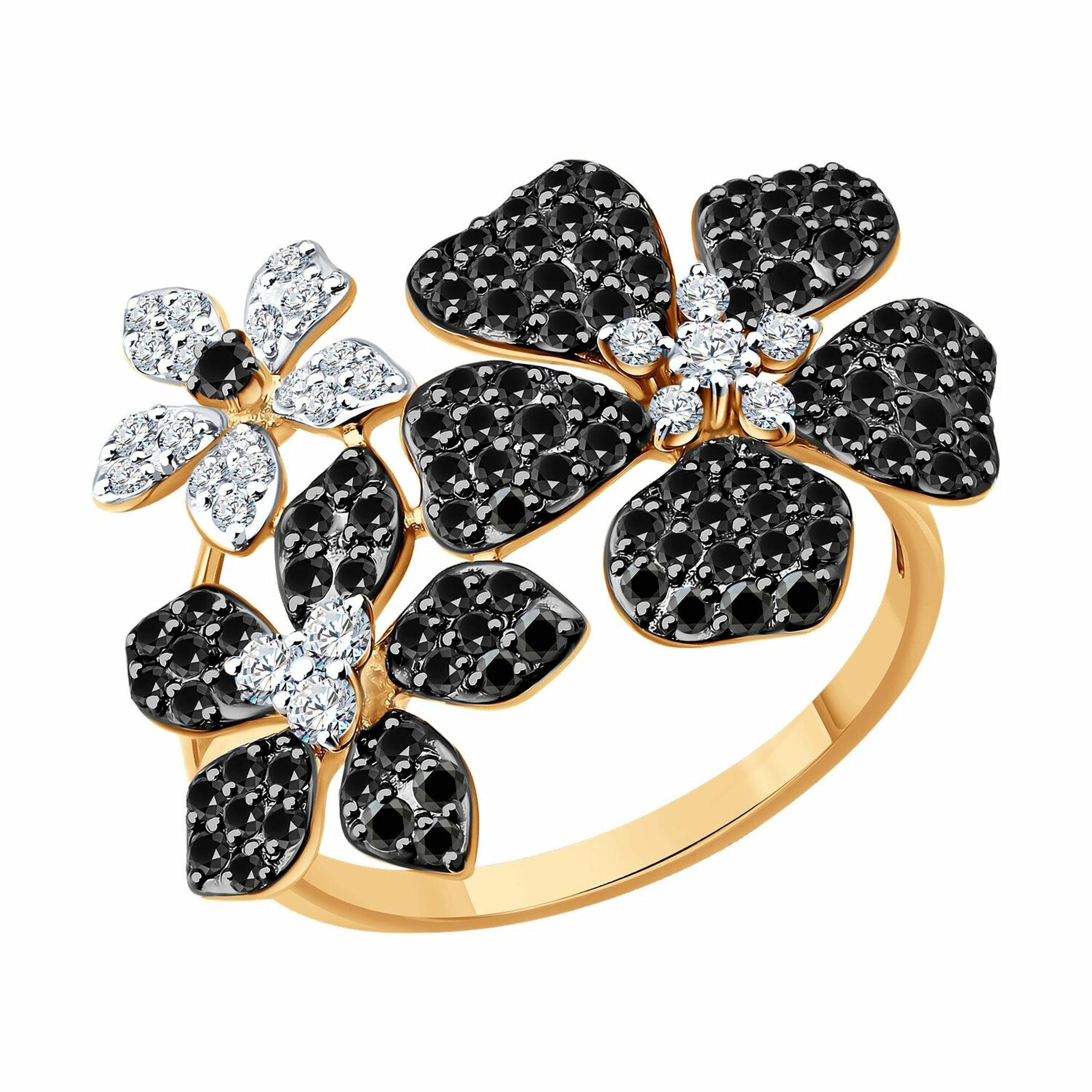 Кольцо, красное золото, 585 проба, бриллиант