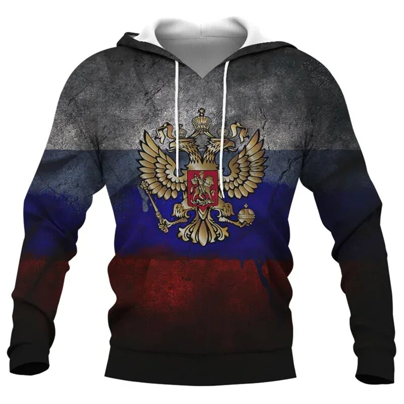 Толстовка с капюшоном, флаг России, размер XXL, цвет DH87CJR21Q7