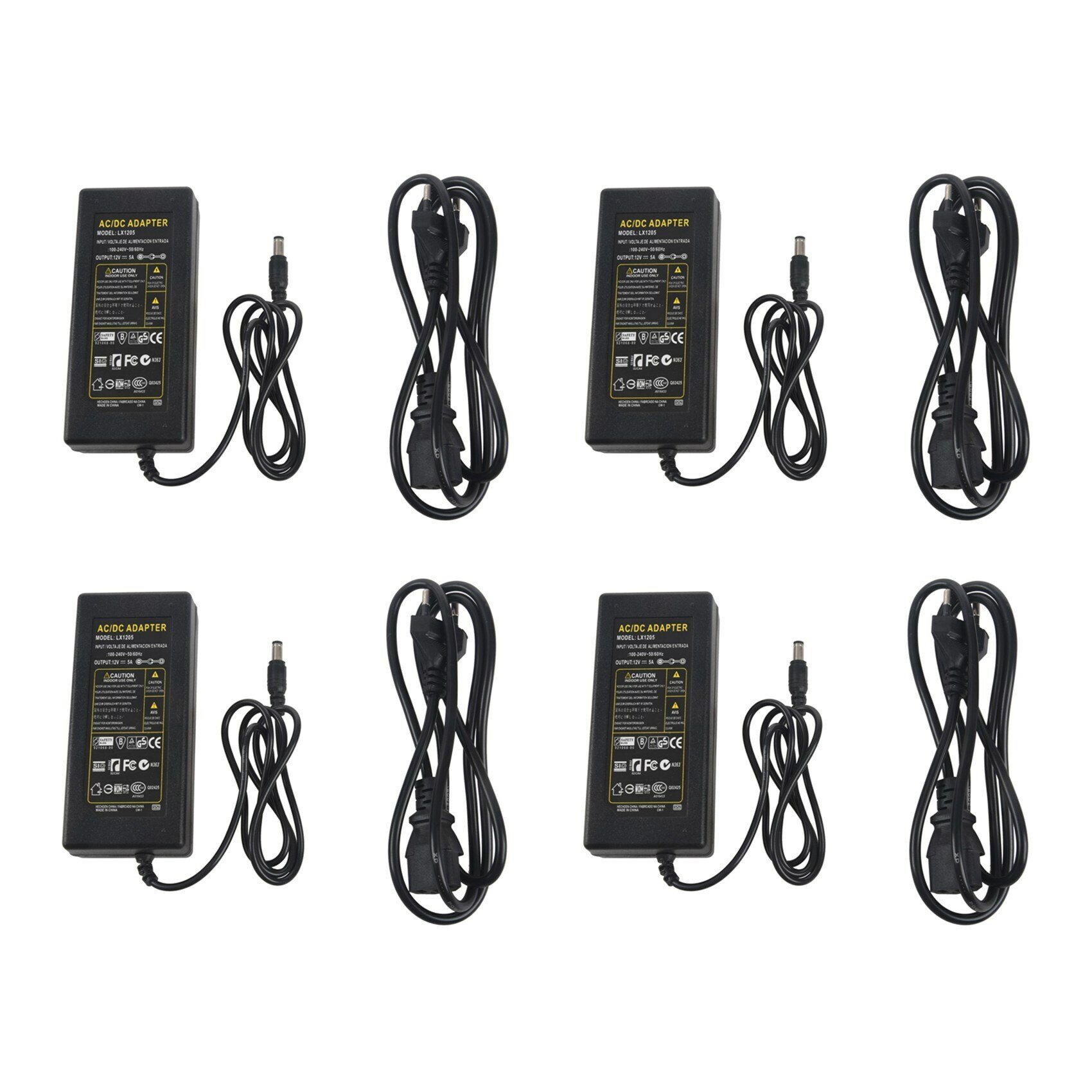 4X 12V 5A 60W Адаптер питания для светодиодной ленты RGB SMD 3528 5050