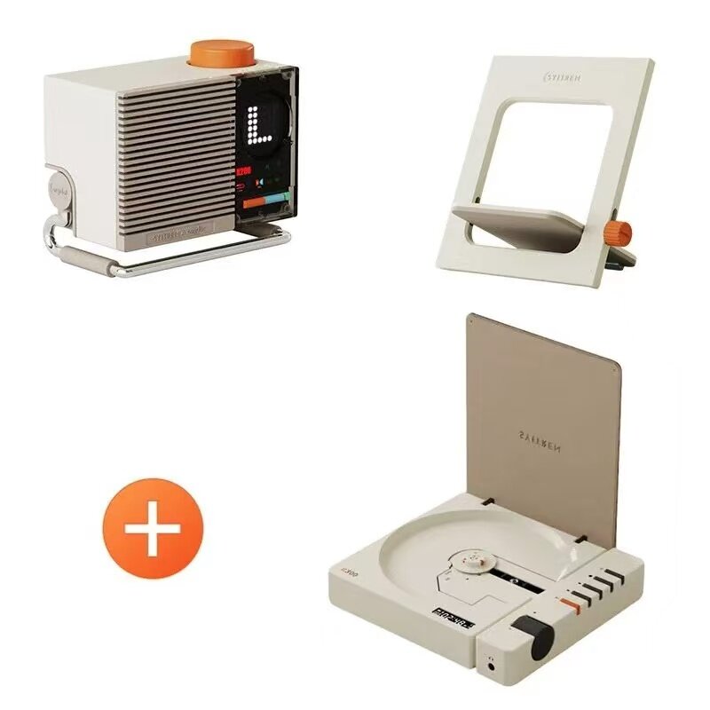 Проигрыватель Syitren R 300 CD, Bluetooth pure retro CD-плеер, ретро-белый