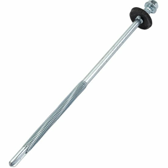 Саморез для сэндвич-панелей Starfix 6.3/5.5х135 мм цинк, шайба с прокл. (100 шт в карт. уп.)