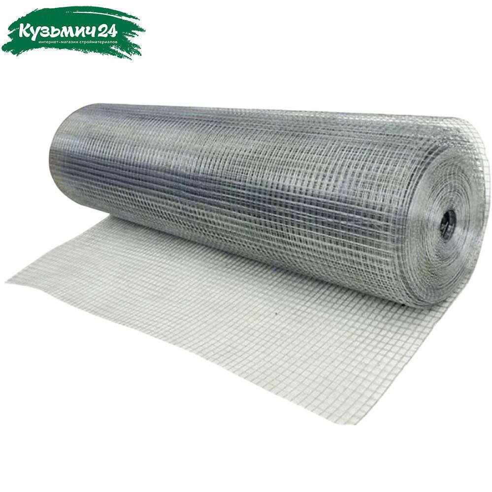 Сетка сварная 1000 мм, ячейка 10х10 мм, d 1 мм, оцинкованная, от 1 метра