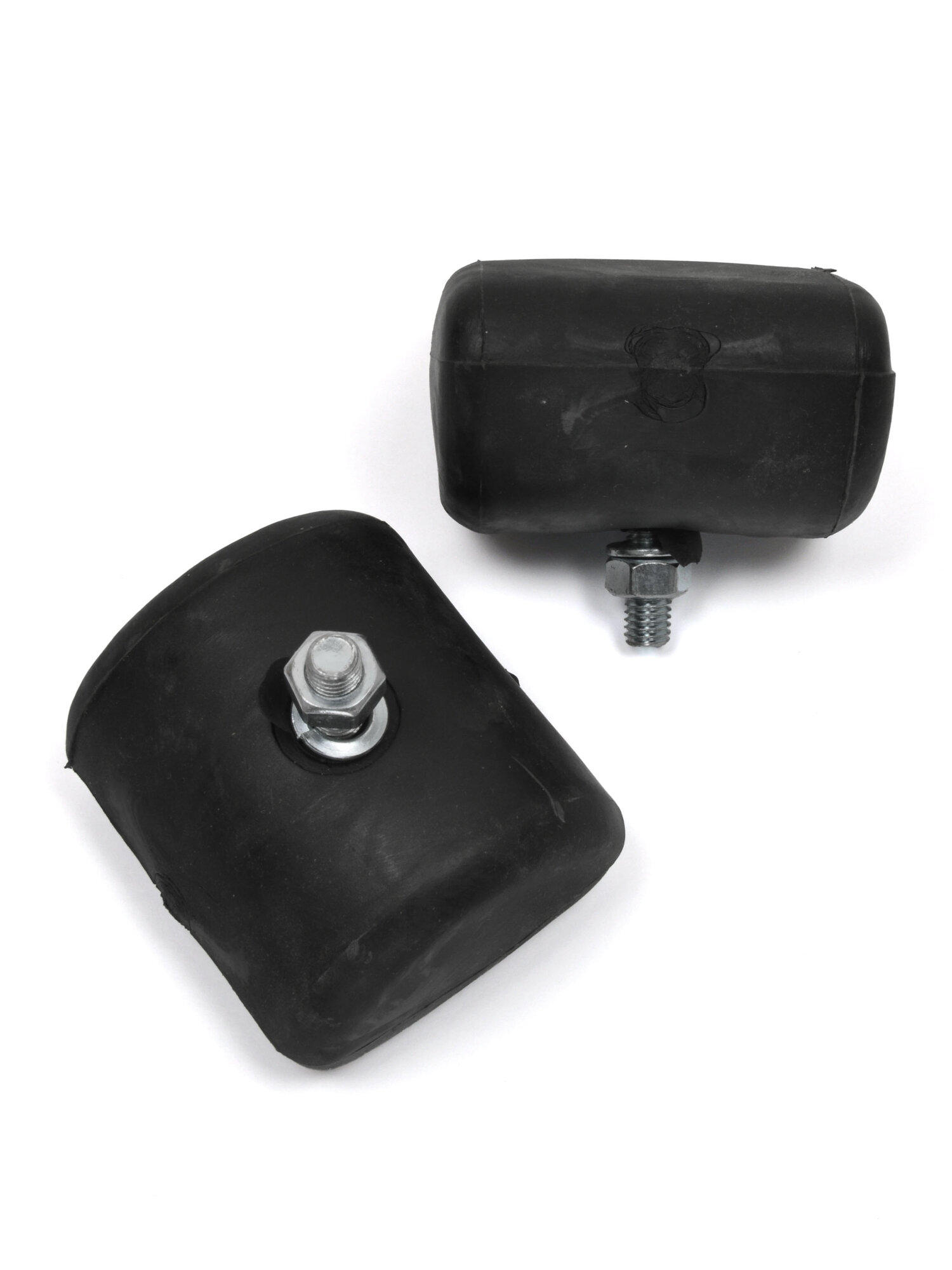 Буфер (отбойник) рессоры дополнительной для ГАЗ 53, 3307, 3302, Газель Next, Газон Next (комплект из 2 шт. с гровером и гайкой)