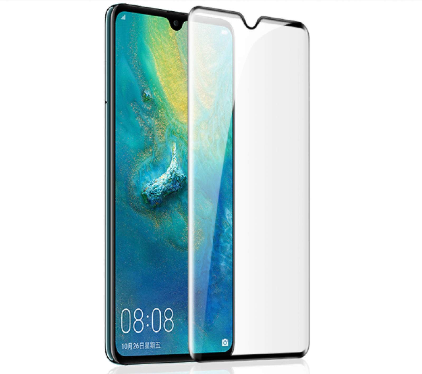Защитное стекло 3D/5D MyPads для Huawei Mate 20X с олеофобным покрытием и закругленными краями