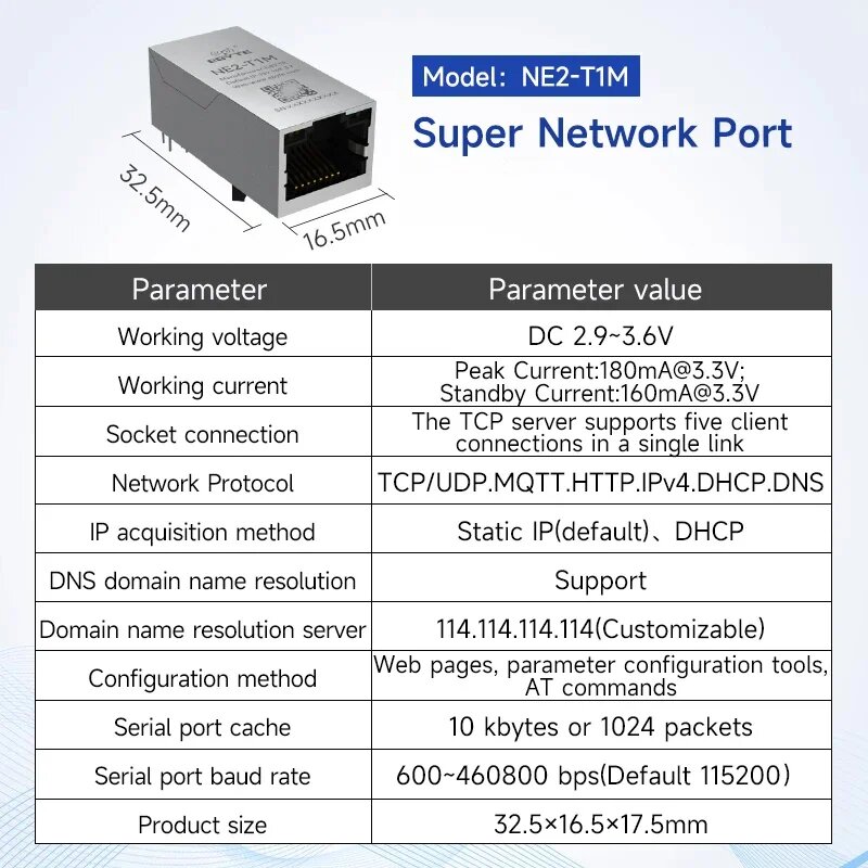 CDEBYTE NE2-T1M Модуль Ethernet NE2-T1M