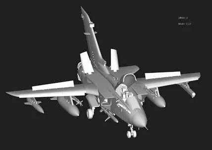 Сборная модель 1/48 Торнадо ECR Самолеты Военный самолет с тигровой раскраской — фото 1