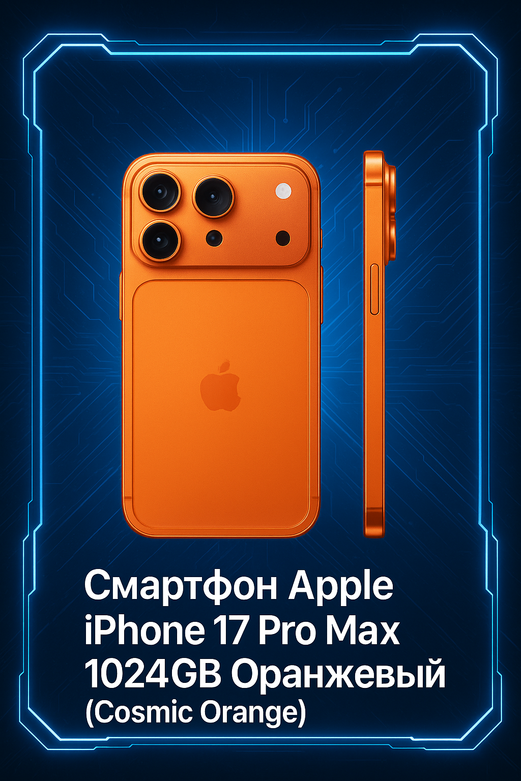 Смартфон Apple iPhone 17 Pro Max 1024GB Оранжевый (Cosmic Orange) Sim+Esim