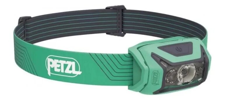 Налобный фонарь PETZL ACTIK для бега, треккинга и альпинизма с яркостью 450 люмен, влагозащита, от батареек, зеленый
