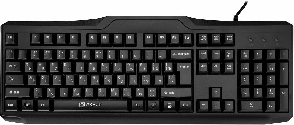 Клавиатура Oklick 170M черный USB
