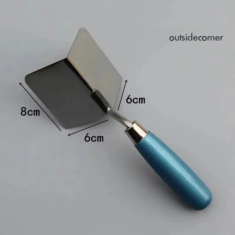 Шпатель угловой для гипсокартона 8x6 см, нержавеющая сталь outside corner 1pcs