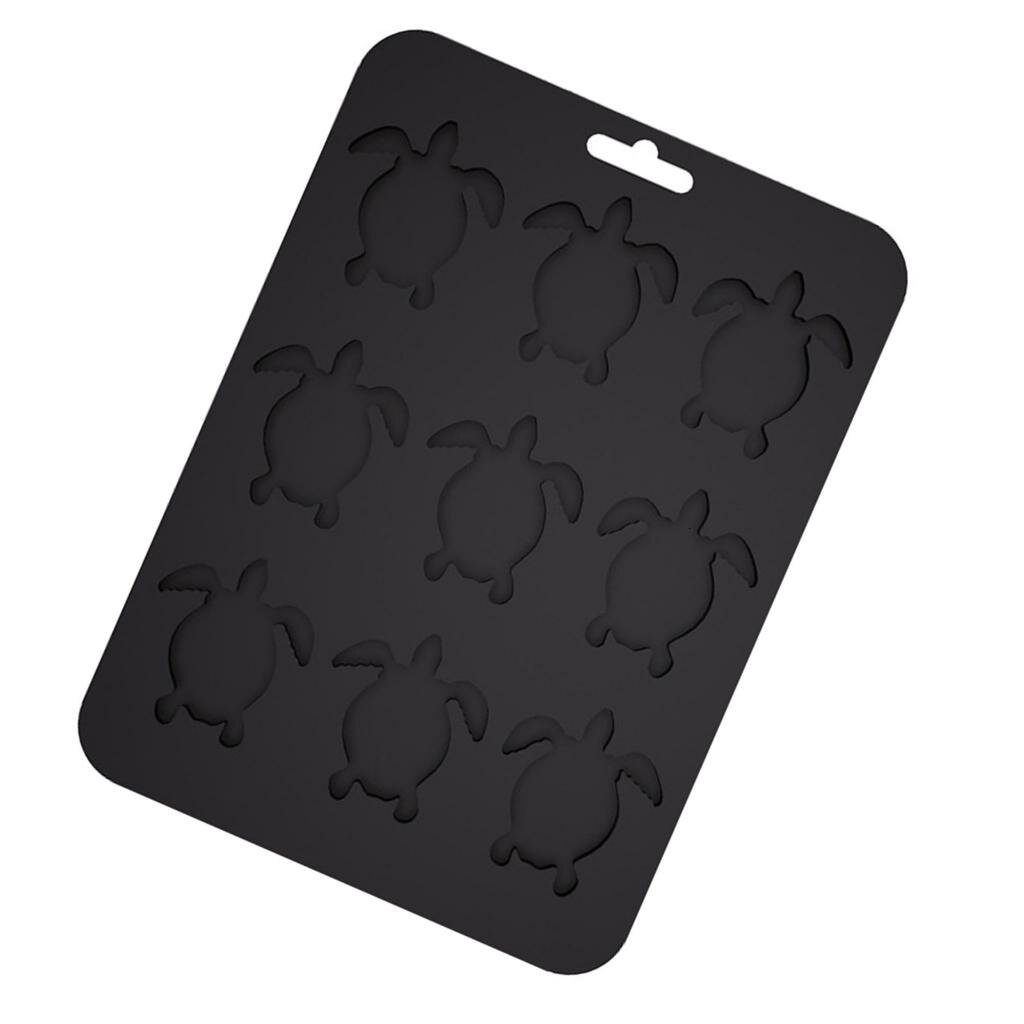 Силиконовая форма для шоколада «Черепашки», 9 гнёзд, Черный