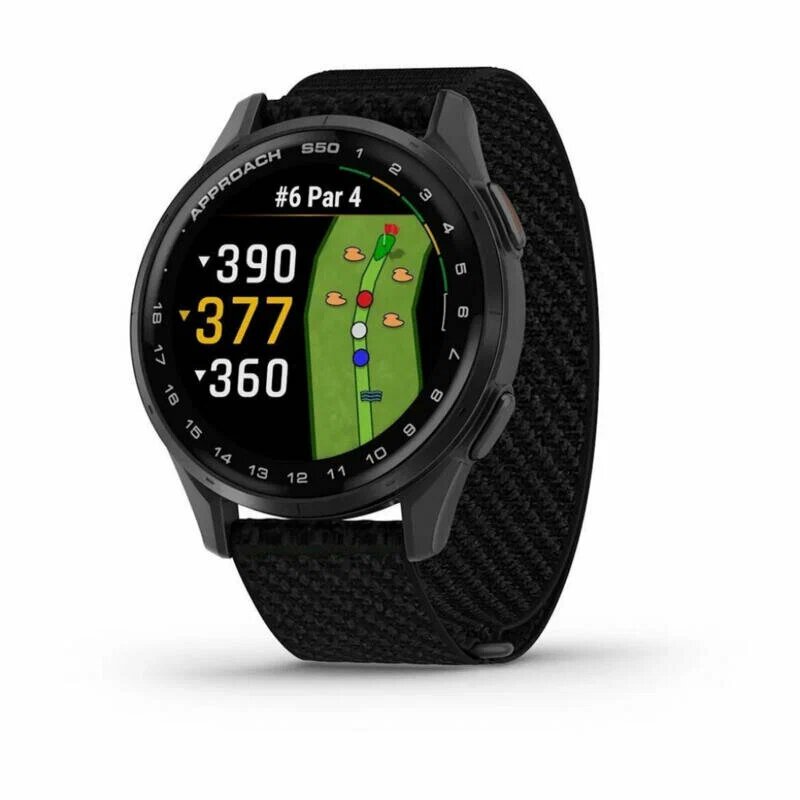 Умные часы Garmin Approach S50 43mm Black with Black Nylon Band