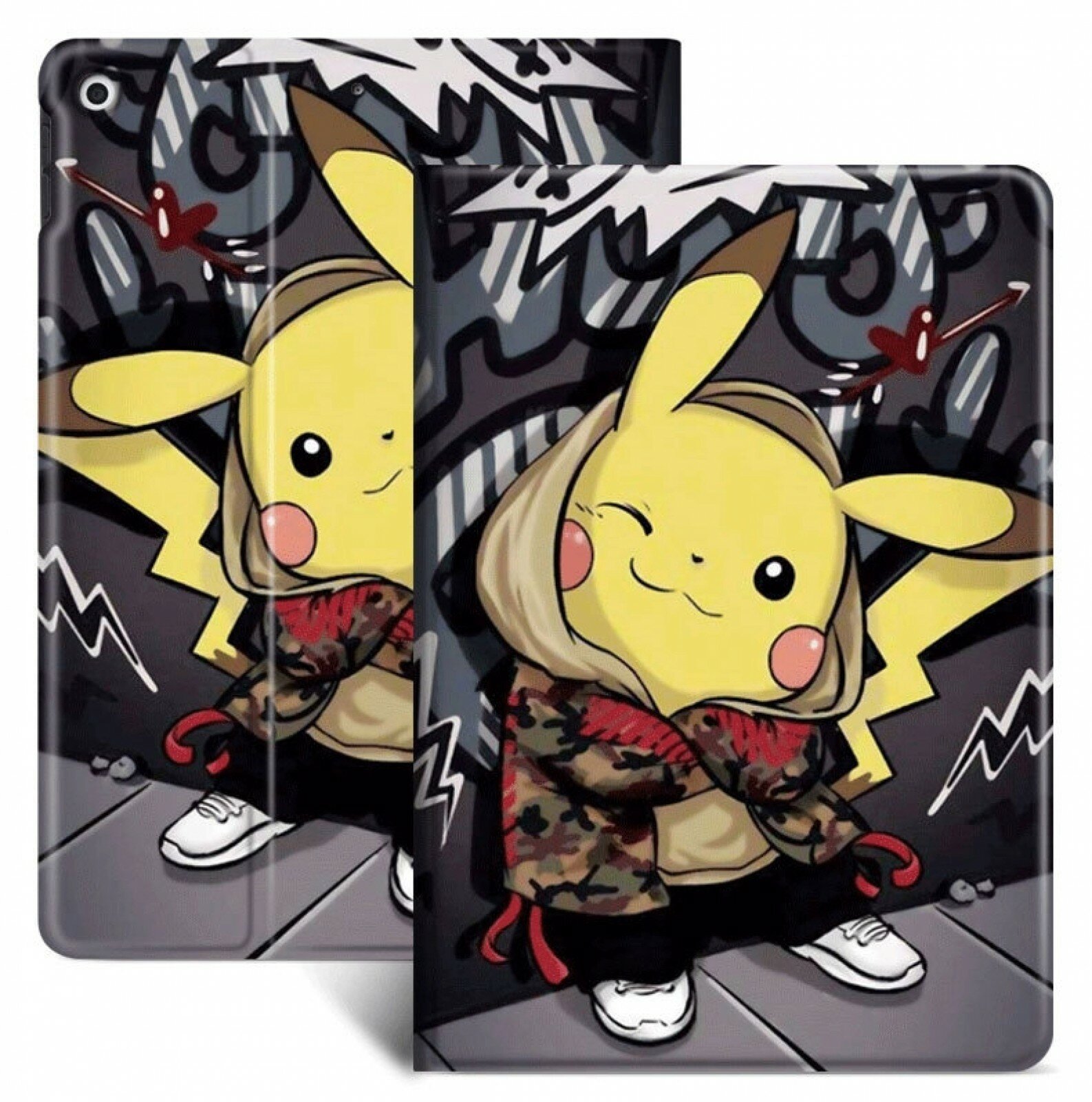 Чехол MyPads для планшета HUAWEI MatePad SE 10.4 (2022) AGS5-L09 из эко-кожи с рисунком Пикачу