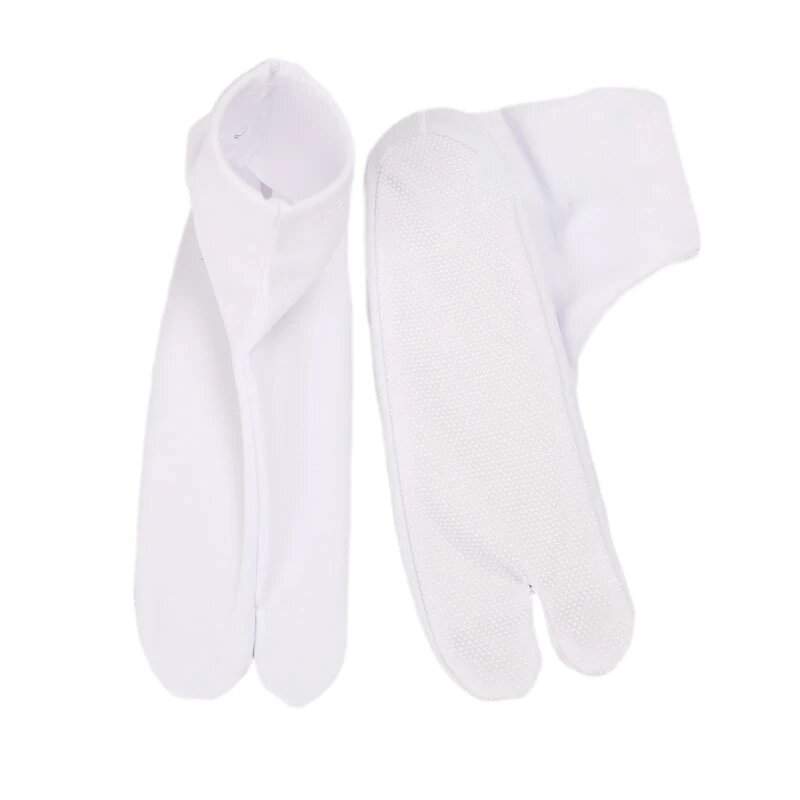 Японские носки-кимоно для косплея, белые женские носки с нескользящей подошвой, эластичные носки с двумя пальцами, носки с пальцами