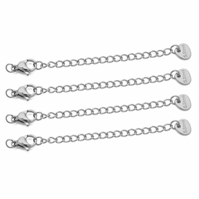 10 шт. Удлинитель для браслета/цепочки, нержавеющая сталь, Steel 2