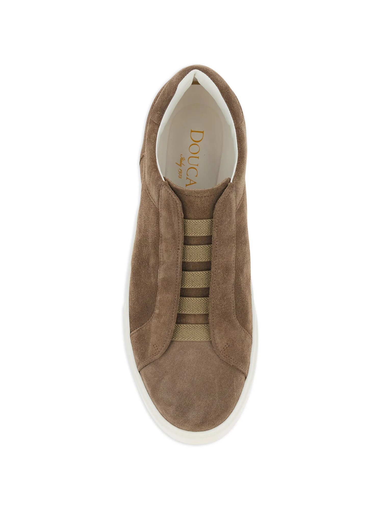 Кроссовки Doucal's Slip-on suede sneakers, размер 43, коричневый/серый/оранжевый — фото 1