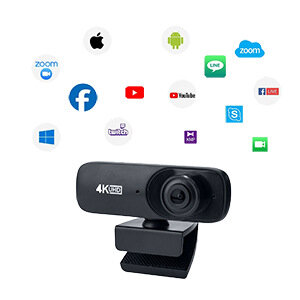 Веб-камера elebest c360 4k uhd со встроенным микрофоном и led подсветкой для пк usb 2.0
