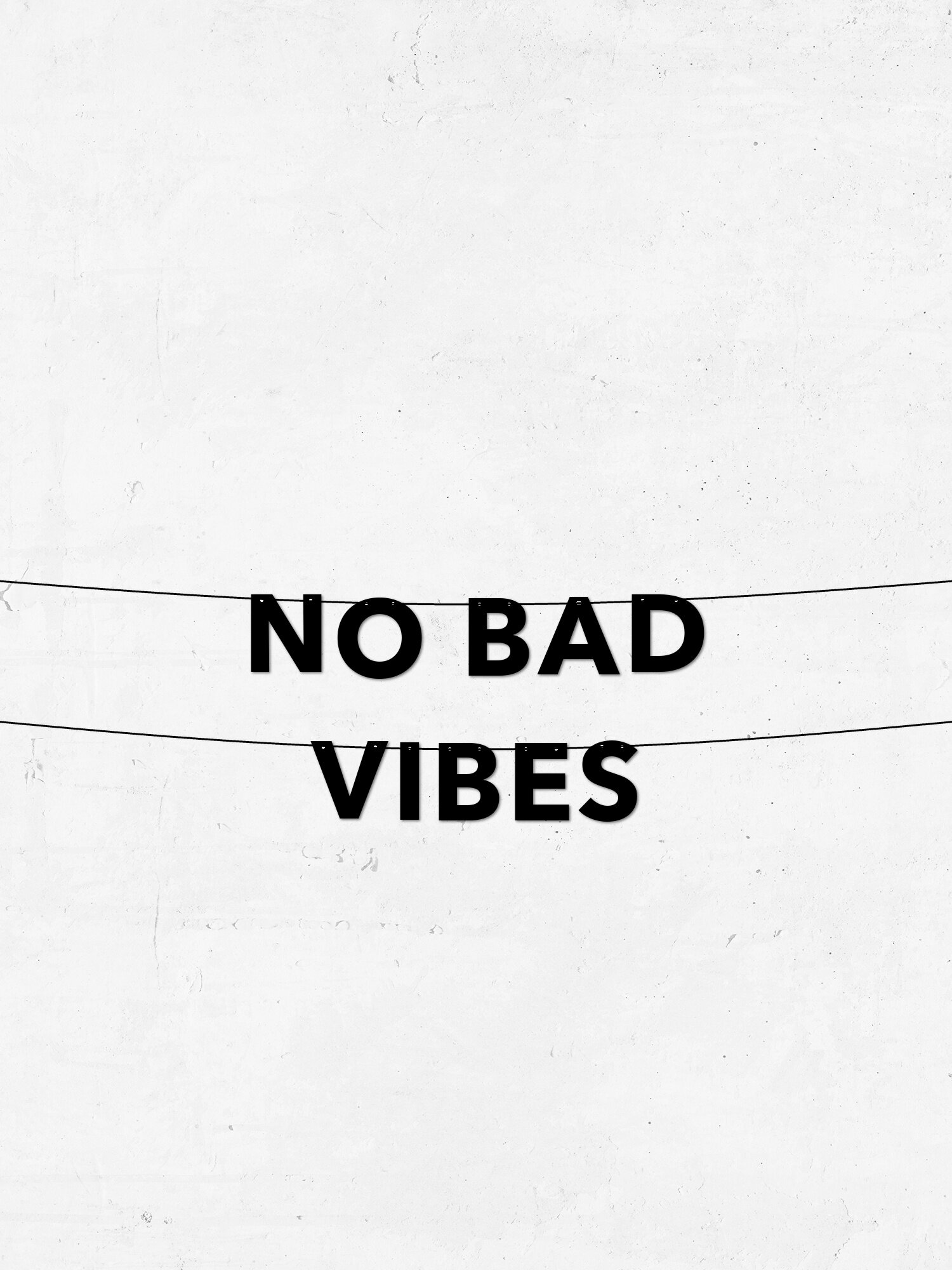 Гирлянда No Bad Vibes - Стильный Декор для Кафе и Праздников, Долговечные Буквы, Высота 10 См