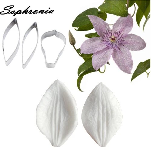 Силиконовые формы для лепестков клематиса Белый, 5pcs Whole Set