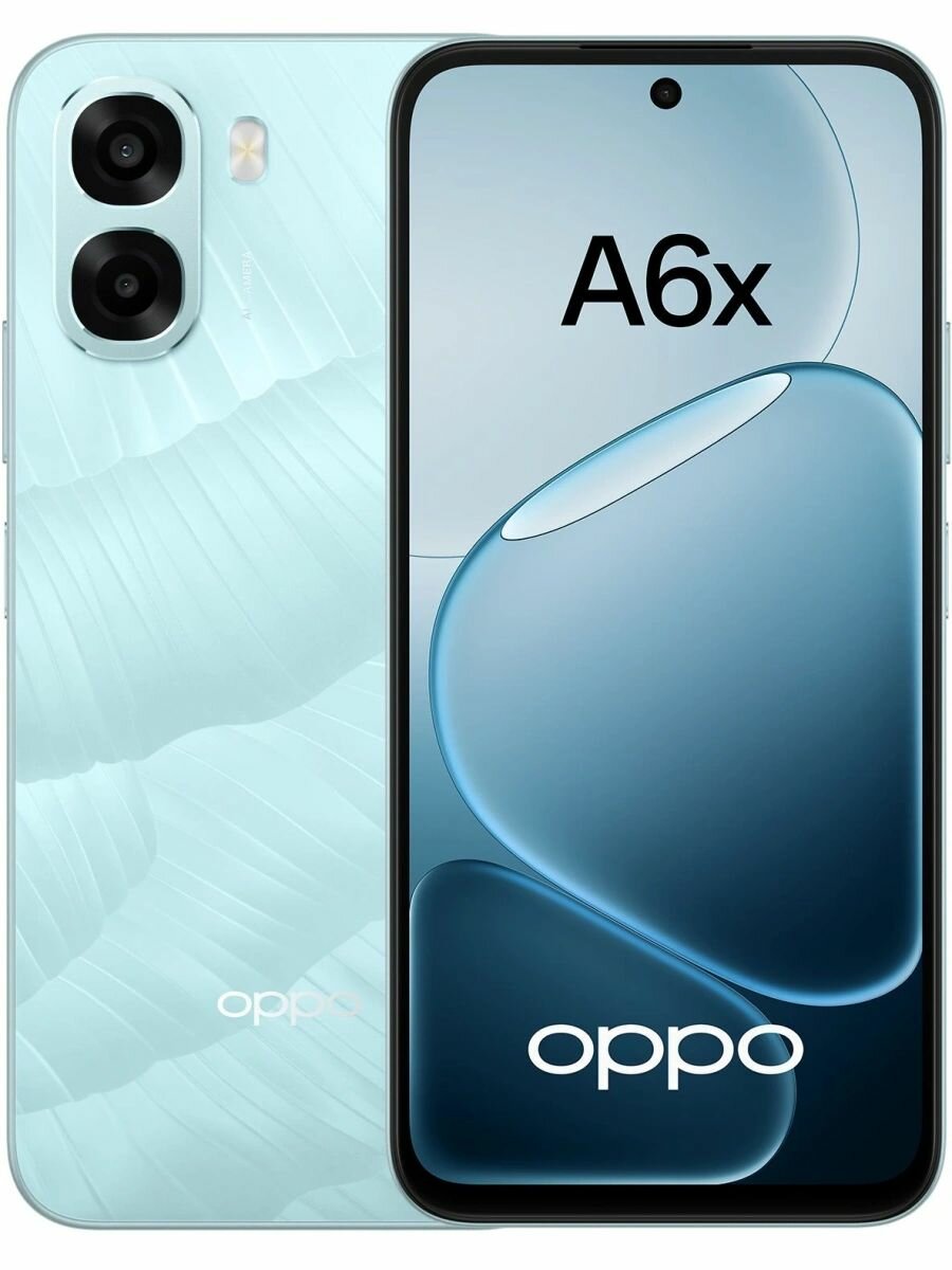 Смартфон Oppo A6x 6.75", 4/128Gb, NFC, IPS, 120Гц, 6100мАч, голубой